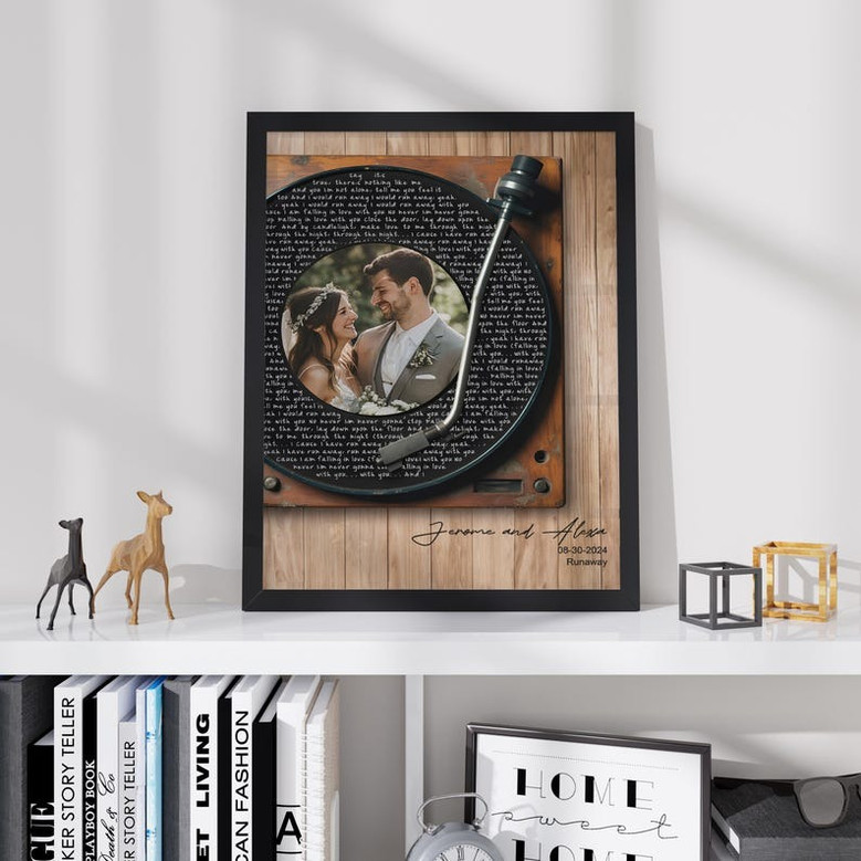 Romantic Canvas Art - Your Song Lyrics & First Dance Photo Keepsake