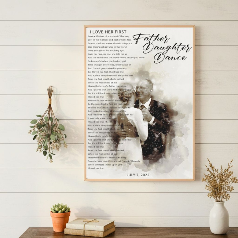 Butterfly Kisses Canvas - Keepsake Father Daughter Dance Gift | Family ...