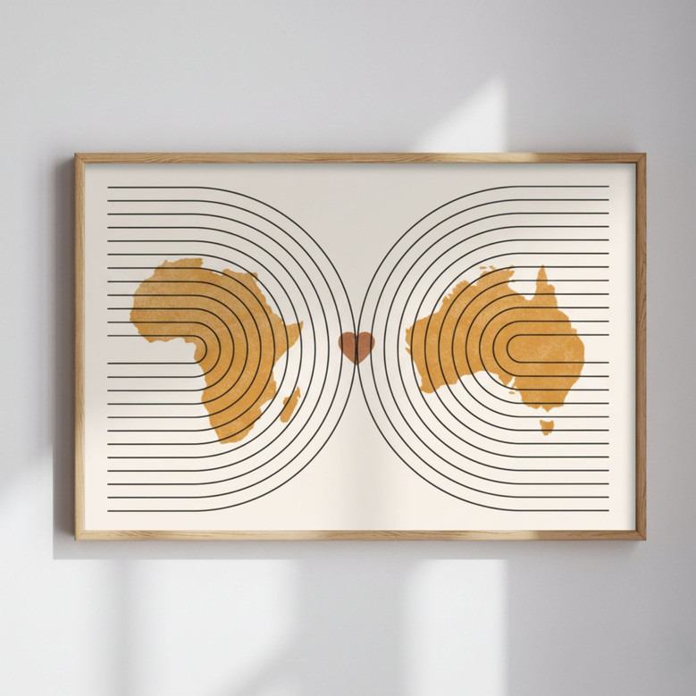 Heartfelt Canvas - Custom Long Distance Two State Map Art Keepsake