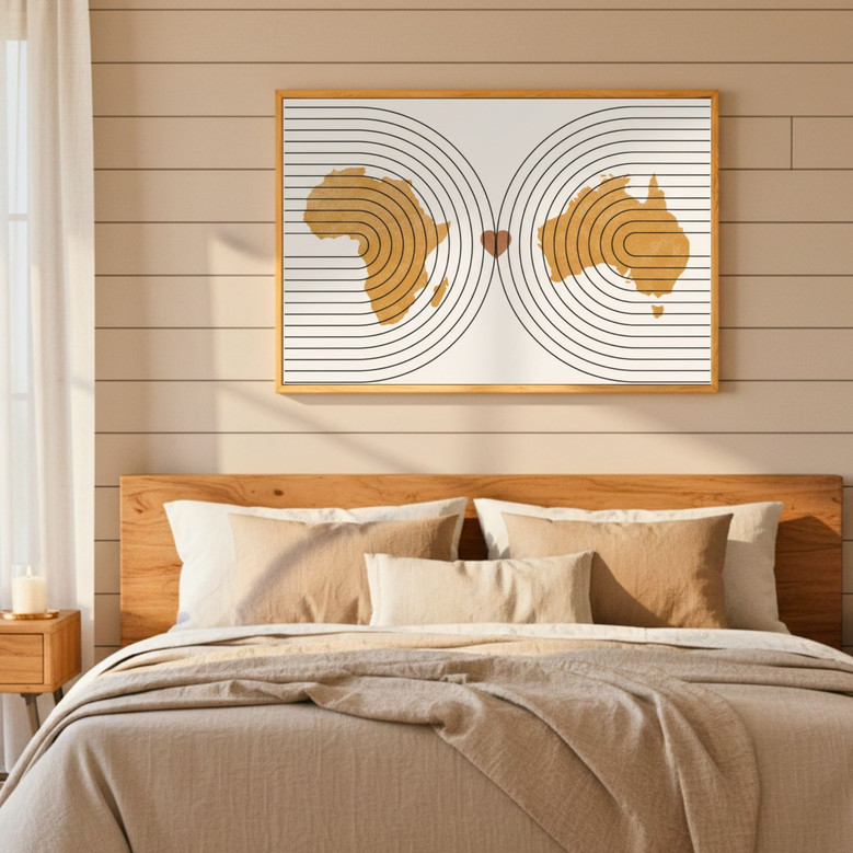 Heartfelt Canvas - Custom Long Distance Two State Map Art Keepsake