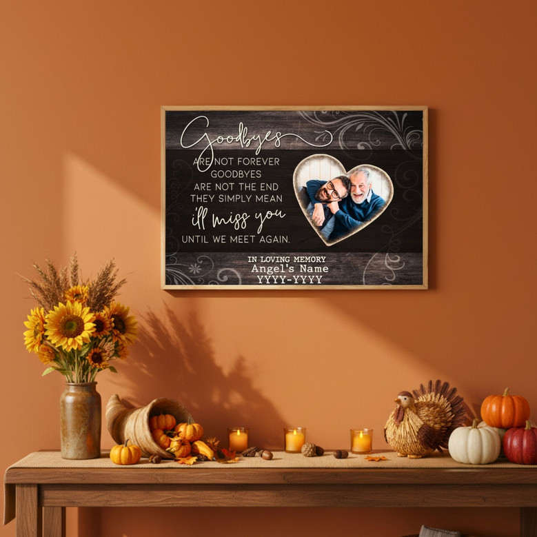 Personalized Dad Memorial Canvas - Heartfelt Loss Remembrance Tribute