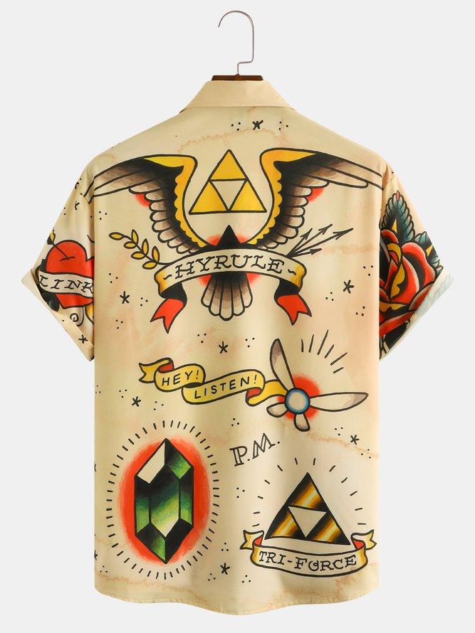 Casual Culture Collection Mid-century Retro Eagle Element Pattern Lapel ...