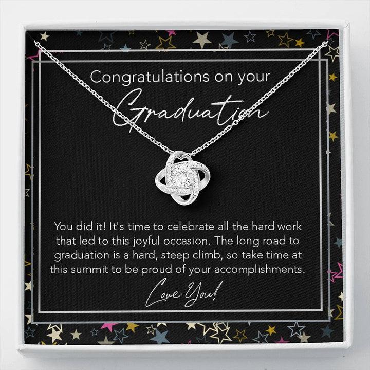 Graduation Congratulations "Tassel Worth The Hassle" Love Knot Necklace ...