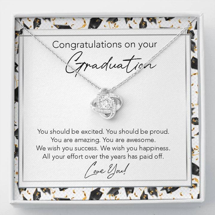Graduation Congratulations "Tassel Worth The Hassle" Love Knot Necklace ...